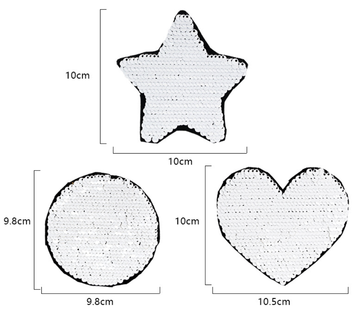 Sublimation Blank White Sequin Patch Mermaid Reversible Patches