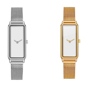 Gold Silver Sublimation Stainless Steel Blank Quartz Watch Wrist Watches